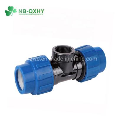 Cina Colore blu Pipe Connection Tee di plastica realizzato in 100% materiale PP Compression Fittings in vendita