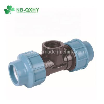 Cina Colore blu Pipe Connection Tee di plastica realizzato in 100% materiale PP Compression Fittings in vendita