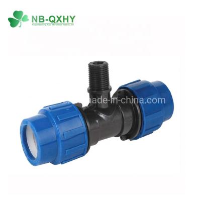 Cina Colore blu Pipe Connection Tee di plastica realizzato in 100% materiale PP Compression Fittings in vendita