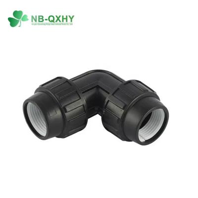 Cina 16mm/25mm/32mm/50mm Nero PP Tee femminile Fittings di compressione per idraulici e idraulici durevoli in vendita