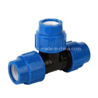 China Fittings de compressão de PP PP Reducing Tee para 16mm a 110mm 1/2 