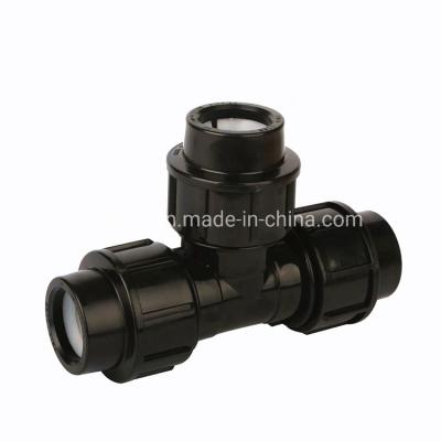 China Fittings de compressão de PP PP Reducing Tee para 16mm a 110mm 1/2 
