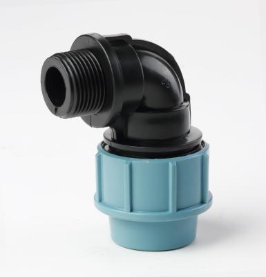 Cina Fittings di compressione in PP a connessione diretta Italia 90° Equal Elbow per irrigazione in vendita