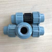 China Round Head Code Plastic Coupling 3 Way Tee PP Compression Fitting for Irrigation Equal for sale