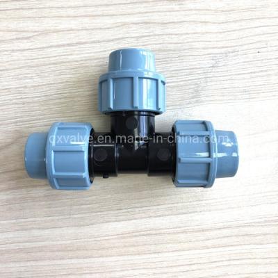 Cina Colore chiaro Italia PP Fittings di compressione Acqua Plastica 3 Way Tee Spessore della parete Pn10 in vendita