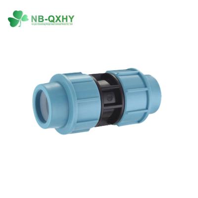 Cina PP di riduzione di accoppiamento per 20 mm a 110 mm dimensione Pn16 blu PP tubo di montaggio in approvvigionamento idrico in vendita