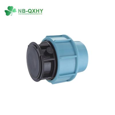 Cina PP di riduzione di accoppiamento per 20 mm a 110 mm dimensione Pn16 blu PP tubo di montaggio in approvvigionamento idrico in vendita