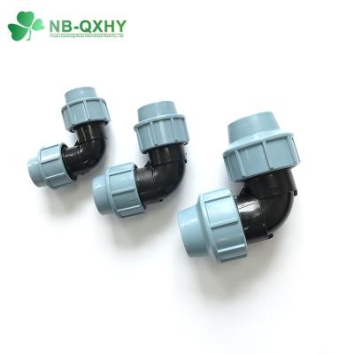 Китай Ирригация Итальянский тип Pn16 90 градусов локоть HDPE трубные фитинги PP сжатие фитинги продается