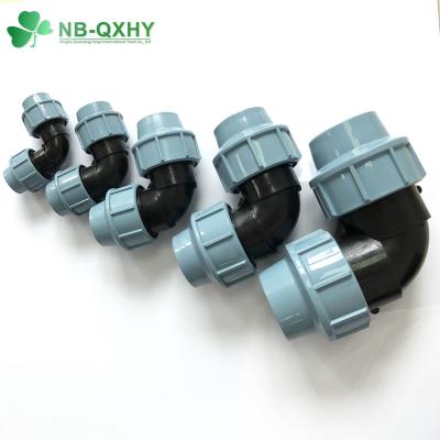 China Ronde kopcode PP-compressiefitting HDPE-toepassing Plastic-pijptoepassing op maat Te koop