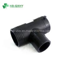 China Black Oxide Finish HDPE Electrofusion Reducing Tee PE Pipe Fitting for Infrastructure for sale