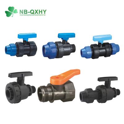 Китай ПП с равным соединением сжатия PP True Union Ball Valve для ирригационной системы продается