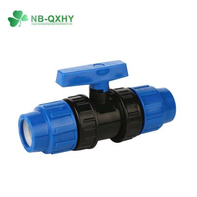 China Gelijke aansluiting PP compressie bevestiging PP True Union Ball Valve voor irrigatiesysteem Te koop