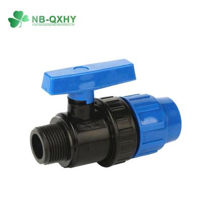 China Gelijke aansluiting PP compressie bevestiging PP True Union Ball Valve voor irrigatiesysteem Te koop
