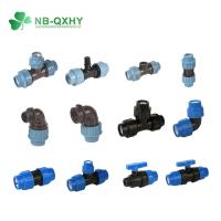 China PP Compression Pipe Fitting for Irrigation Direct Connection Flexible Plastic Fitting for sale