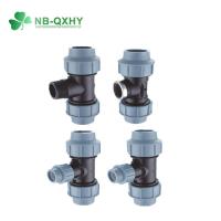 China PP Compression Pipe Fitting for Irrigation Direct Connection Flexible Plastic Fitting for sale