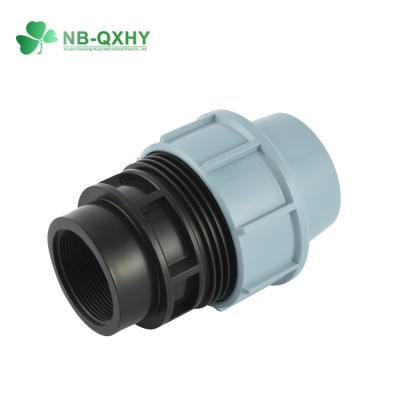 Cina Fittings di compressione in PP da 16 mm a 110 mm Adaptatore femminile in plastica per l'irrigazione Luce colorata in vendita