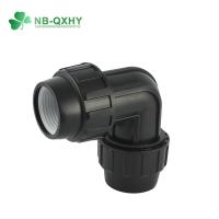 China Black Plastic Elbow Fitting PP Compression Pipe Fitting for Professional Irrigation for sale