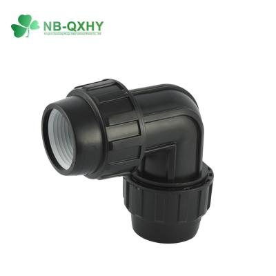 Cina Fittings di compressione in plastica QX a 90 gradi, gomito PE, irrigazione PP per il collegamento rapido in vendita