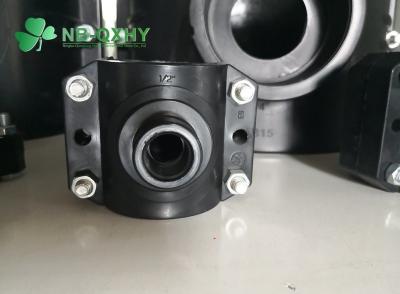 Cina Clampo di compressione in PP nero Saddle Outlet singolo per il collegamento di saldatura di tubi uguali in vendita