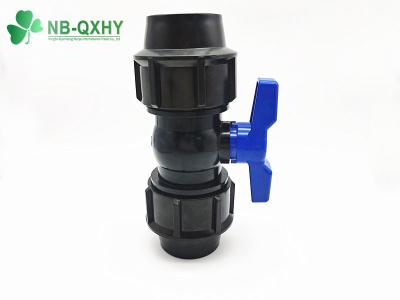 China Compressão União PP válvula de esfera compacta Feita de 100% de material para igual à venda