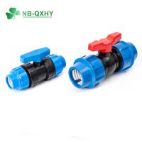 China PP Compression Fittings Plastic PP Union Coupling 90 Degree Tee for Irrigation System for sale