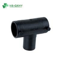 China Round Head Code HDPE Electrofusion Fitting Equal Tee for Gas Supply Injection Molded for sale