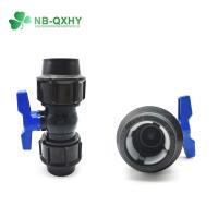 China NB-QXHY Plastic Pn16 PP Compression Fitting Fixed Ball Valve for Irrigation System for sale