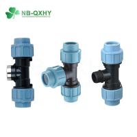 China Thread Connection PP Compression Pipe Fitting Male/Female Equal Reducing Tee with Design for sale