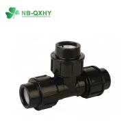 China Round Head Code Pn10/12/16 Black Plastic PP Compression Pipe Fitting Elbow for Irrigation for sale