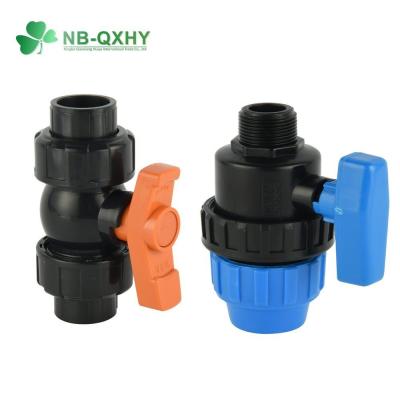 China Zwarte kleur PP-compressiepijp Fitting Plastic Tee voor draadverbindende irrigatie Te koop