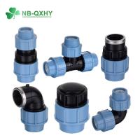 China Customization Blue Water PP/Polypropylene Elbow Compression Tube Fitting for Irrigation for sale