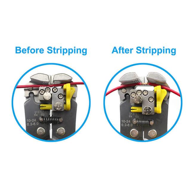 8 Inches Copper Cable Cutter Crimper Tool in use
