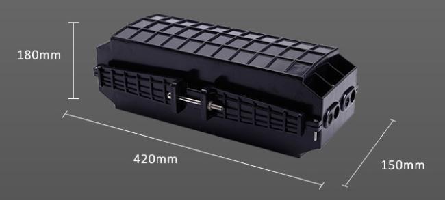 PC ABS Material 48 Cores Fiber Optic Enclosure dimensions and appearance