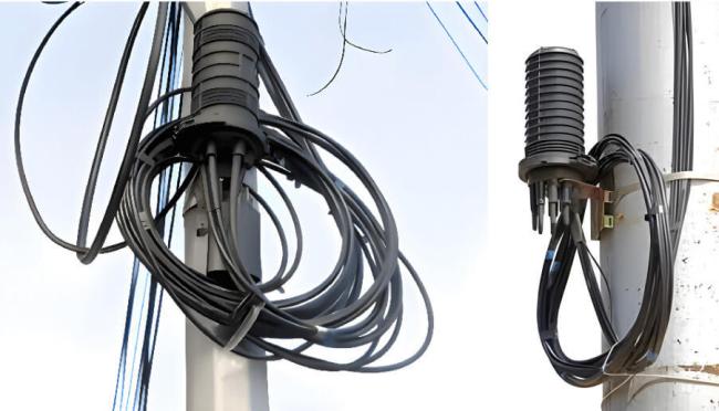 Installation example of fiber optic closure