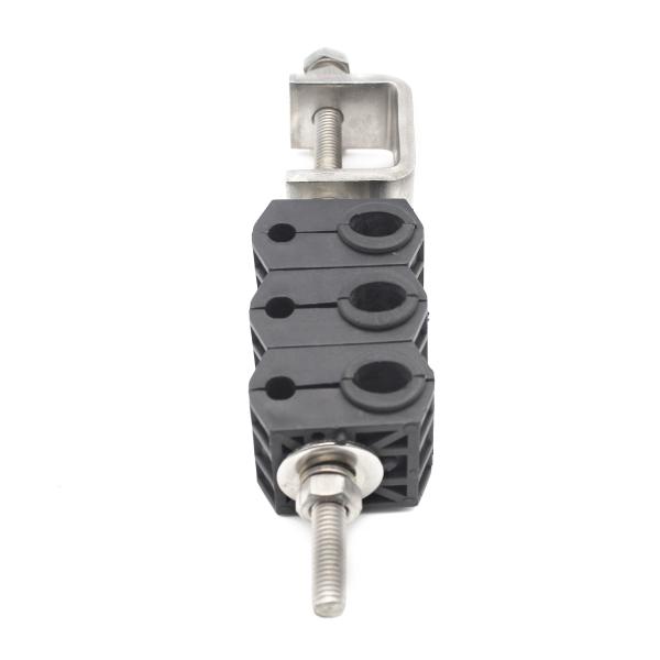 Quality 6 Cable Capacity Customized Single hole three way power cable feeder clamp Fiber for sale