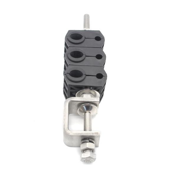 Quality 6 Cable Capacity Customized Single hole three way power cable feeder clamp Fiber for sale