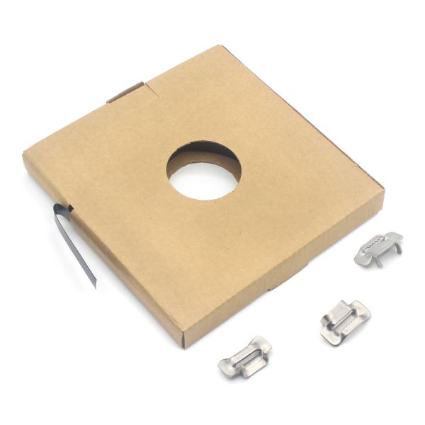 Quality Adjustable Fixing Clamp Stainless Steel Binding Strap for Banding Boxes in Blue for sale