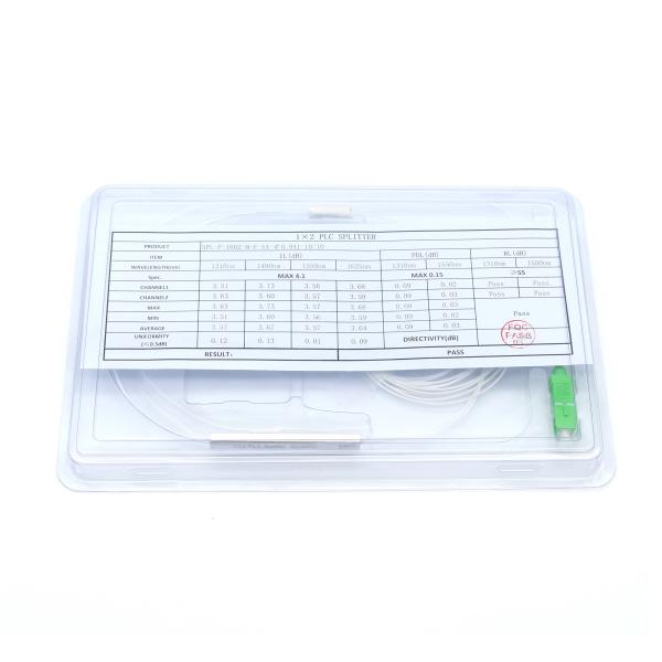 Quality EPON Fiber Optic Splitter Mini PLC Splitter SC APC Connectors 1 2 1 4 1 8 Low IL for sale