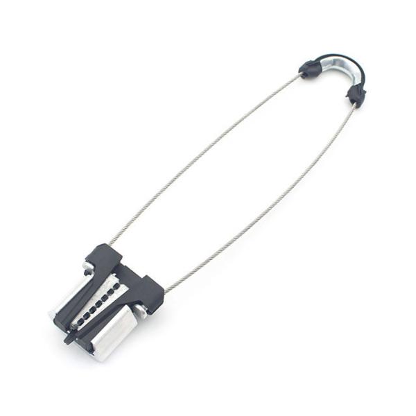 Quality Plastic ADSS Drop Cable Anchor Clamp for FTTH Network 260mm Loop Length Durable Material for sale