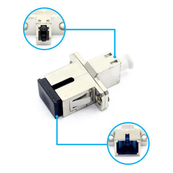 Quality FTTH Network Fiber Optic SC/UPC to LC/UPC Simplex Adapter in Metal Case with for sale