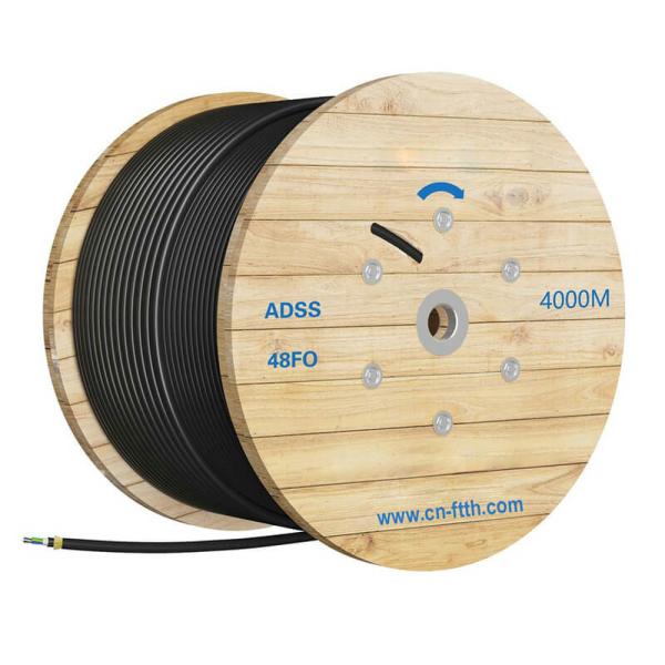 Quality PE Single Mode Fiber Cable ADSS Outdoor Communication Networks for sale