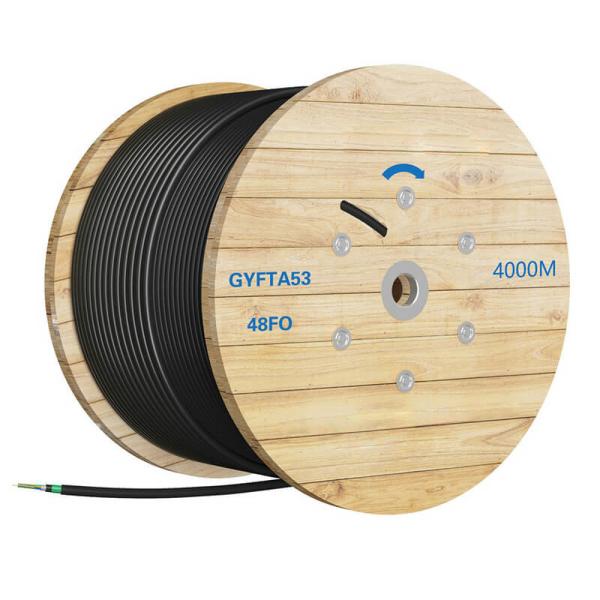 Quality Armored Fiber Optic Cable Single Mode 8 Cores Underground Fiber Optic Cable for sale