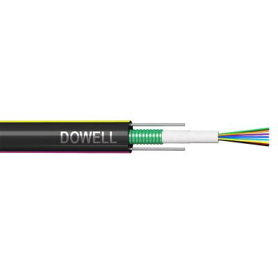 China Cable de fibra óptica de polietileno PE Light Armored 48 Core GYXTW Single Mode for sale