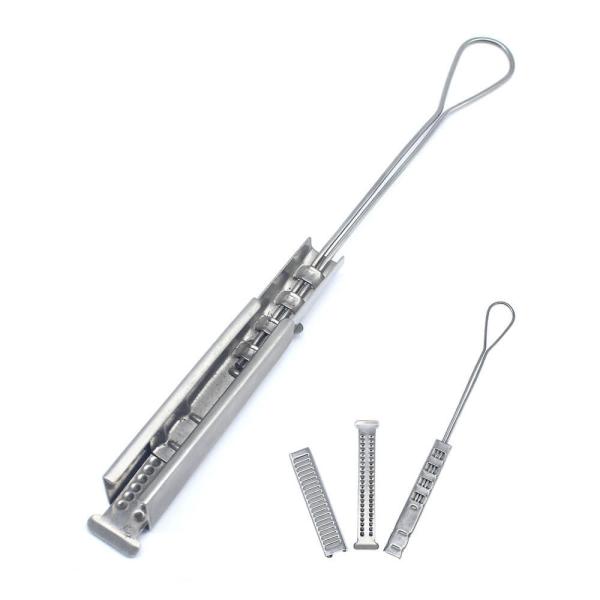 Quality FTTH Large Fiber Drop Wire Clamp Anti Aging Round Single Self Adjustable for sale