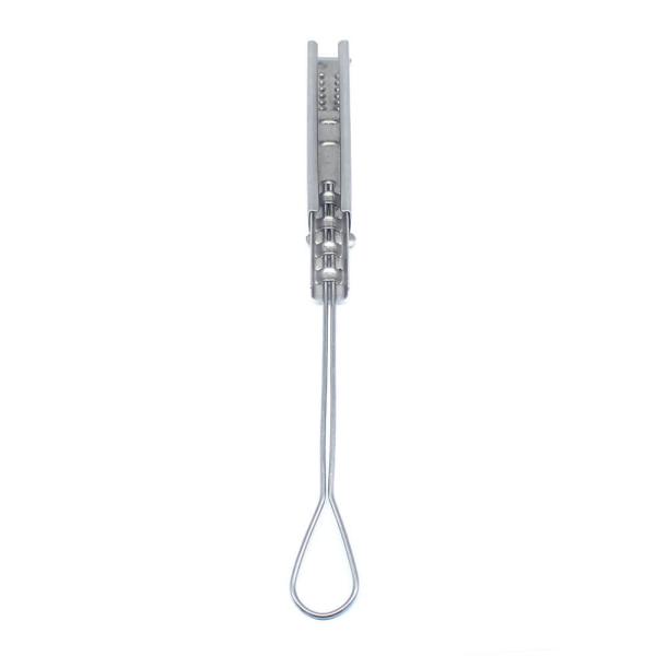 Quality FTTH Large Fiber Drop Wire Clamp Anti Aging Round Single Self Adjustable for sale