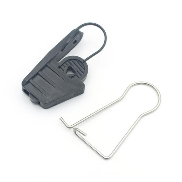 Quality Outdoor FTTH Cable Tension Clamp Tension Wire Clamp Nylon UV Resistance for sale