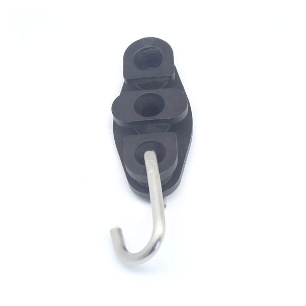 Quality FTTH ABS Cable Drop Anchor Clamp High Tension Galvanised Steel for sale