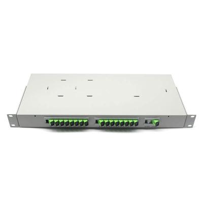 China Tipo de bastidor 19 pulgadas 1U 2U Fibra PLC Splitter SM Sistema CATV en venta