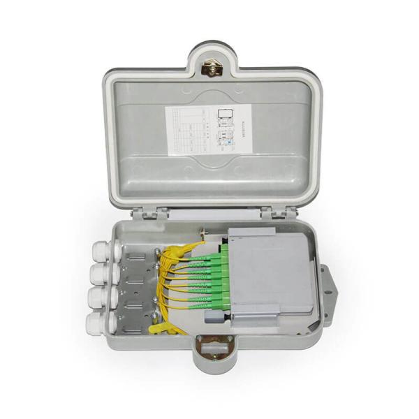 Quality Outdoor PC ABS Case Fiber Optic Splitter Distribution box 8 Cores for sale