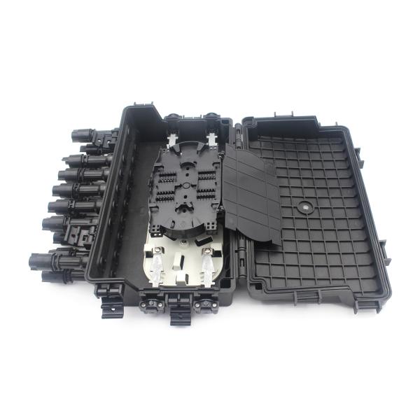 Quality 16F Black Outdoor Fiber Optic Box with TYCO Adapter for sale